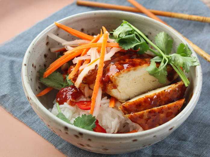 Grilled Chicken Banh Mi Bowls | The Frayed Apron