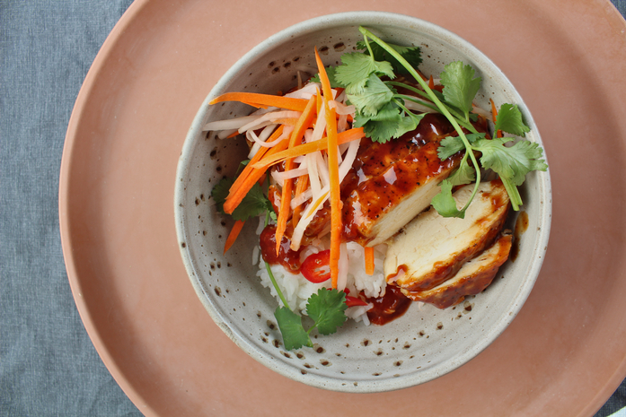 Grilled Chicken Banh Mi Bowls | The Frayed Apron