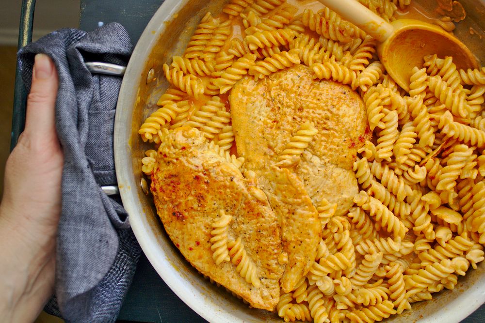 Chicken Fusilli with Creamy Paprika Sauce | The Frayed Apron