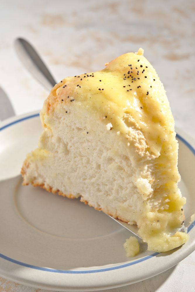 Perfect Angel Food Cake with Orange-Vanilla Glaze | The Frayed Apron