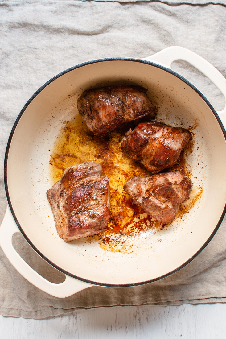 Tomato Braised Pork Ragu with Egg Noodles | The Frayed Apron