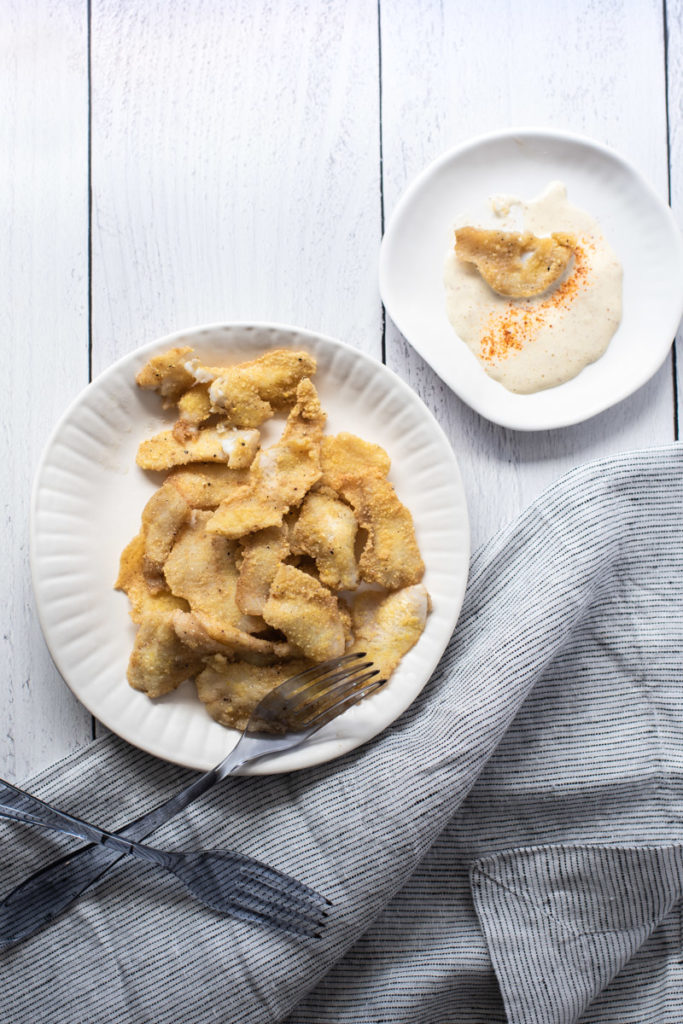 Pan-Fried Bluegill with Lemon Aioli | The Frayed Apron