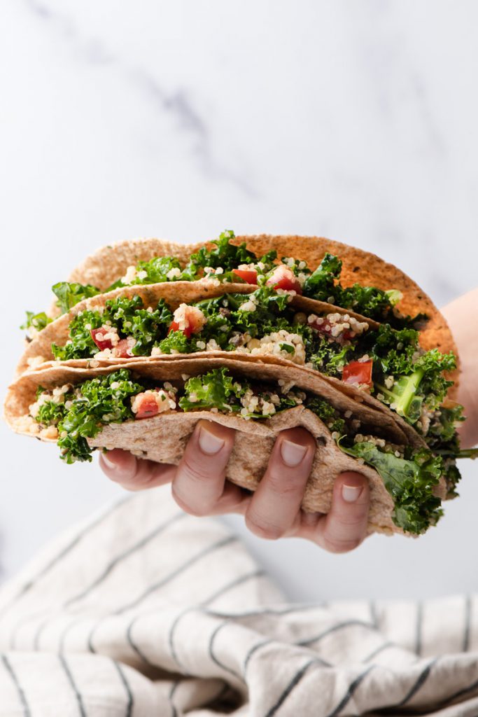 Fresh Quinoa Kale Wraps | The Frayed Apron
